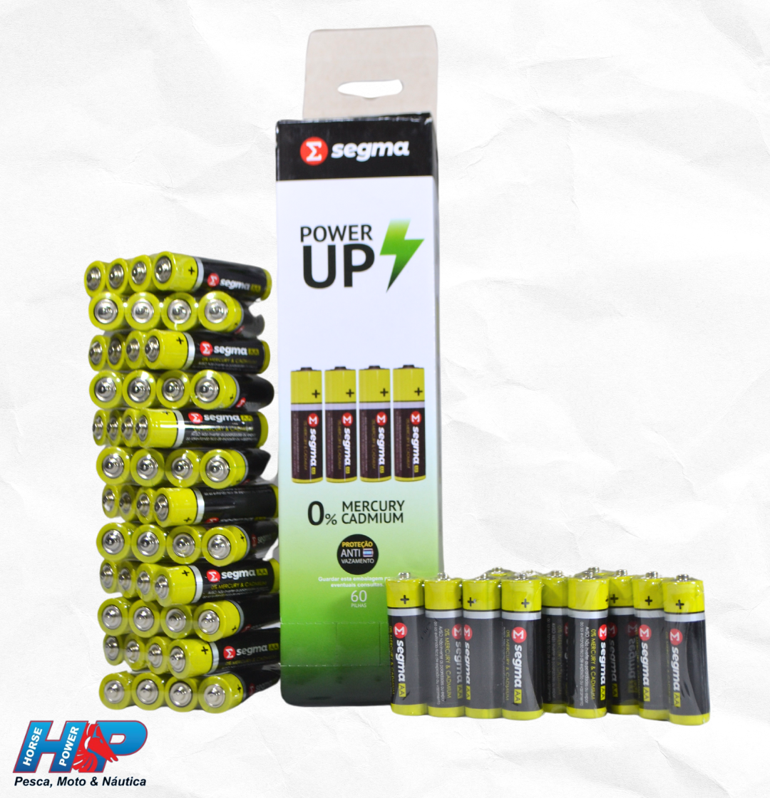 PILHA POWER UP SEGMA AA CAIXA COM 60 UNIDADES-7890042685326 - HP Moto ...